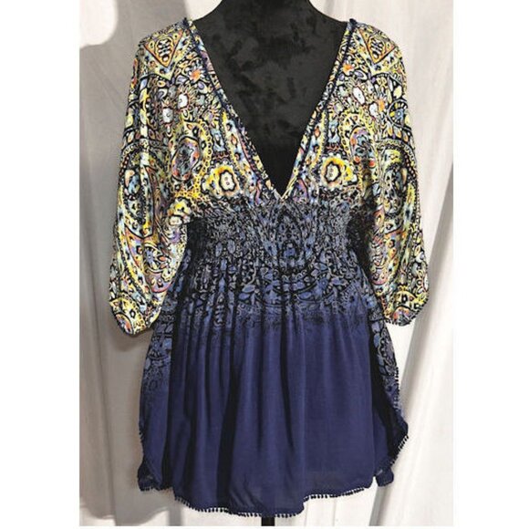 Victoria's Secret | Tops | Victorias Secret Batwing Tunic Blue Ombre ...